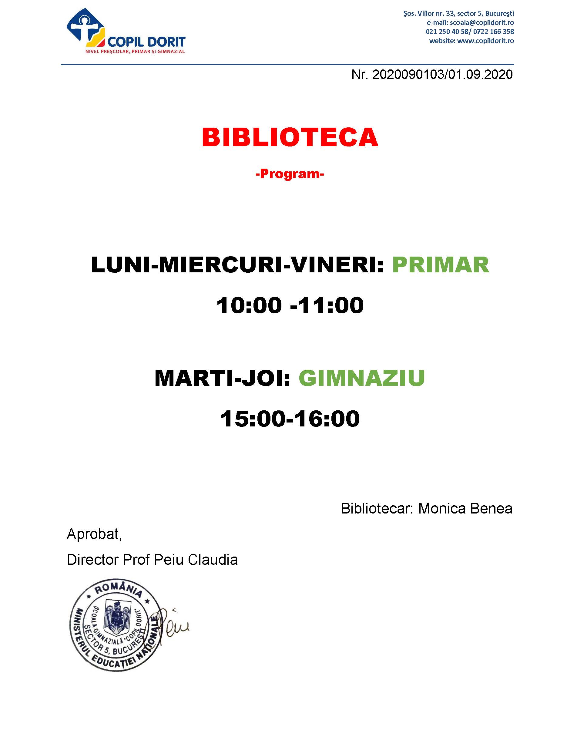 Oferta educationala – Scoala Copil Dorit